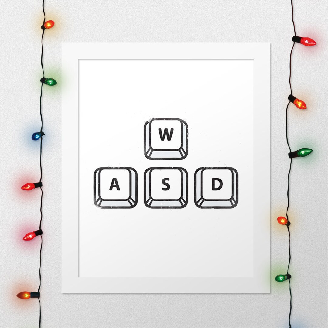 PC GAMER Print, Gamer Print, WASD, Computer Print, Pc Gamer Gift, Gamer ...