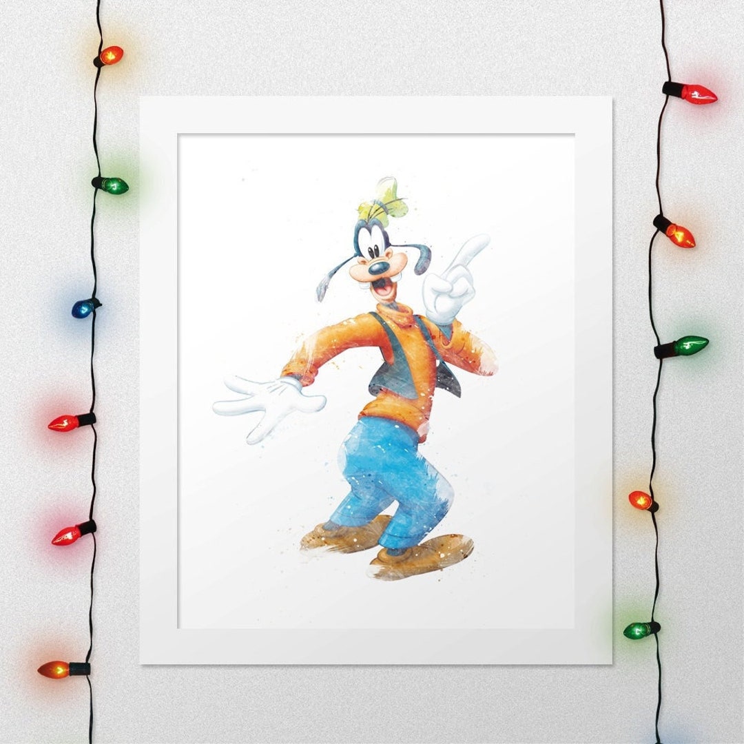 GOOFY PRINT, Goofy Wall Art Print, Goofy Decor Print, Mickey Goofy ...