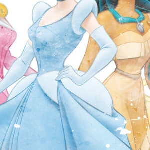 PASTEL PRINCESSES, Watercolor, Classic, Sleeping Beauty, Cinderella ...