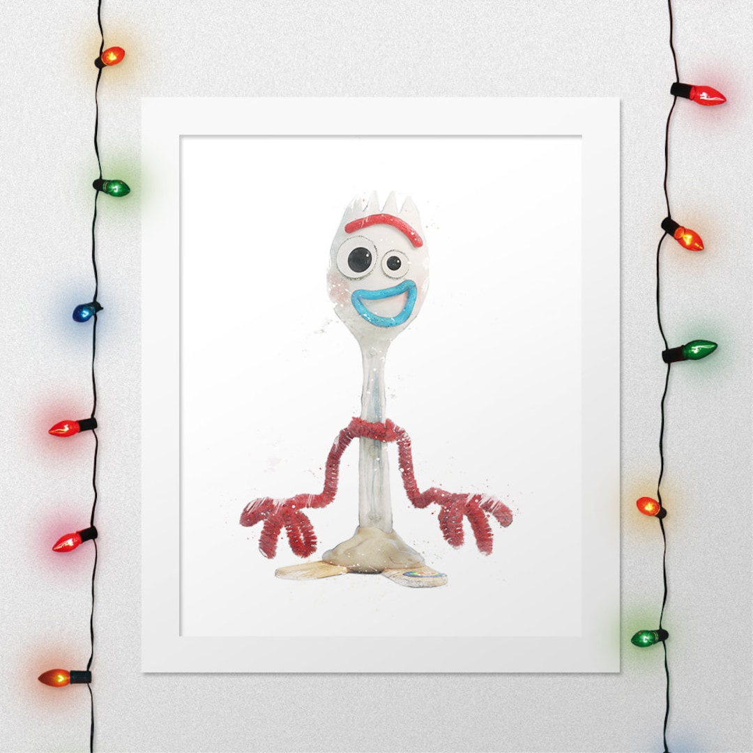 FORKY, Toy Story, Forky Print, Forky Toy Story, Woody Watercolor, Toy ...