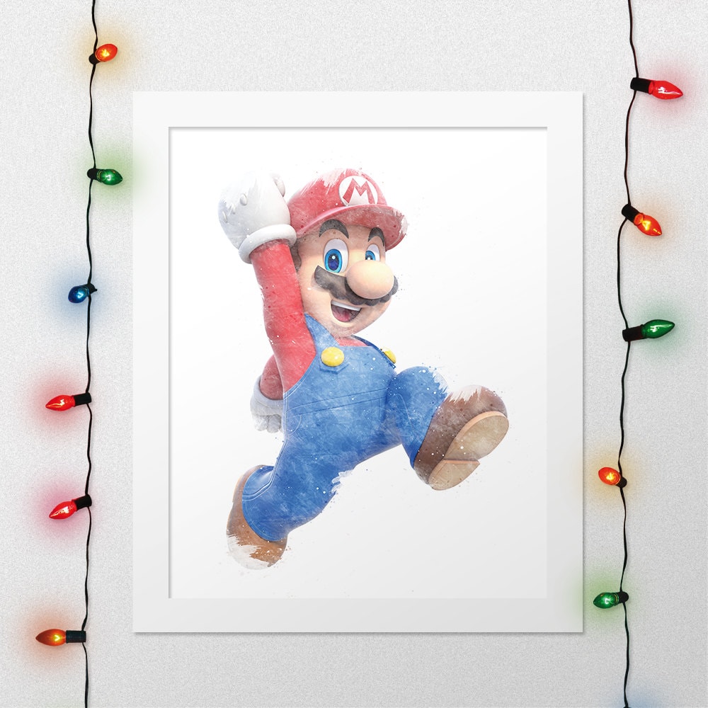 MARIO BROS PRINT, Mario Bros Wall Art, Mario Print, Mario Game Decor ...