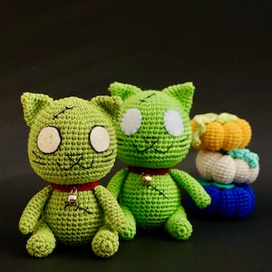 Zombie Cat Amigurumi Crochet Pattern: Gato Zombie (english & Spanish ...