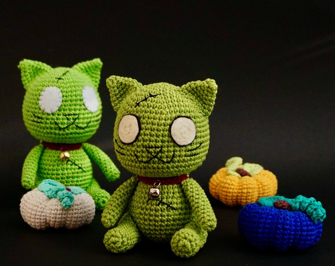 Zombie Cat Amigurumi Crochet Pattern: Gato Zombie (english & Spanish ...