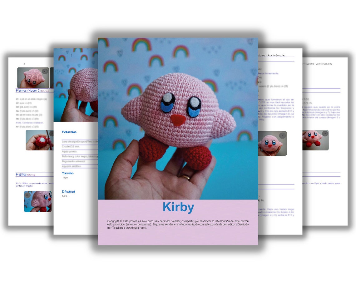 Pattern: Kirby Amigurumi Kirby Crochet Pattern and Tutorial - Etsy