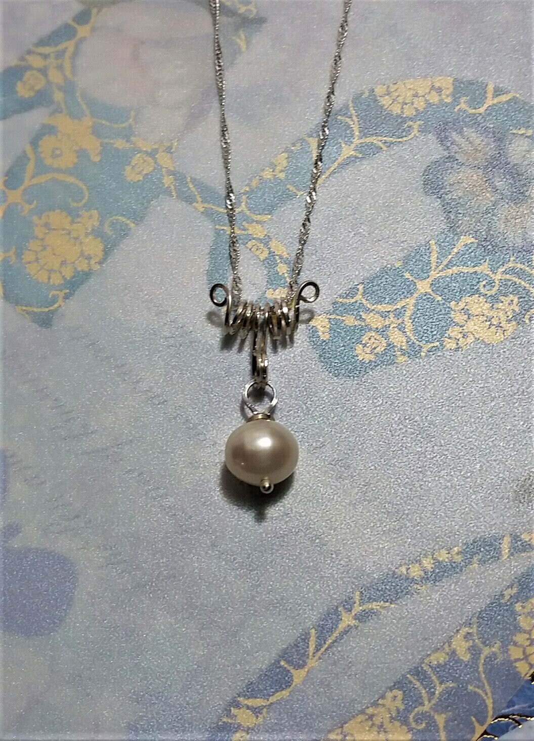 Pearl Necklace,pearl Solitaire Sterling Silver Necklace, Wedding ...