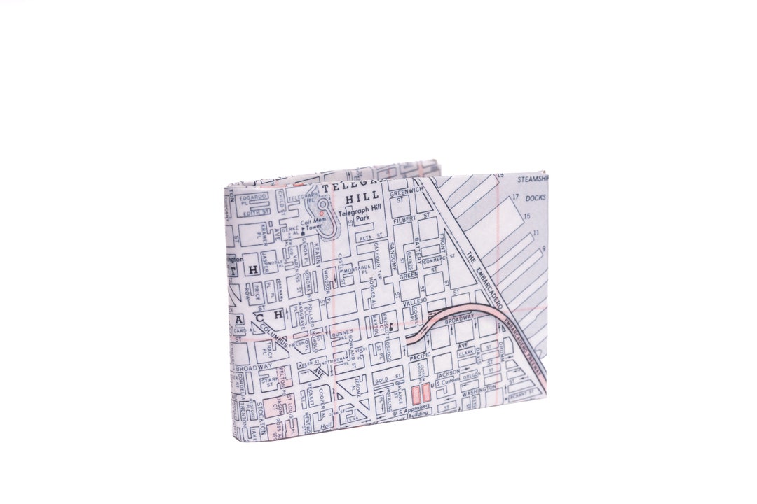 Slim Wallet • San Francisco Map Circa 1964 • RFID Blocking - Etsy