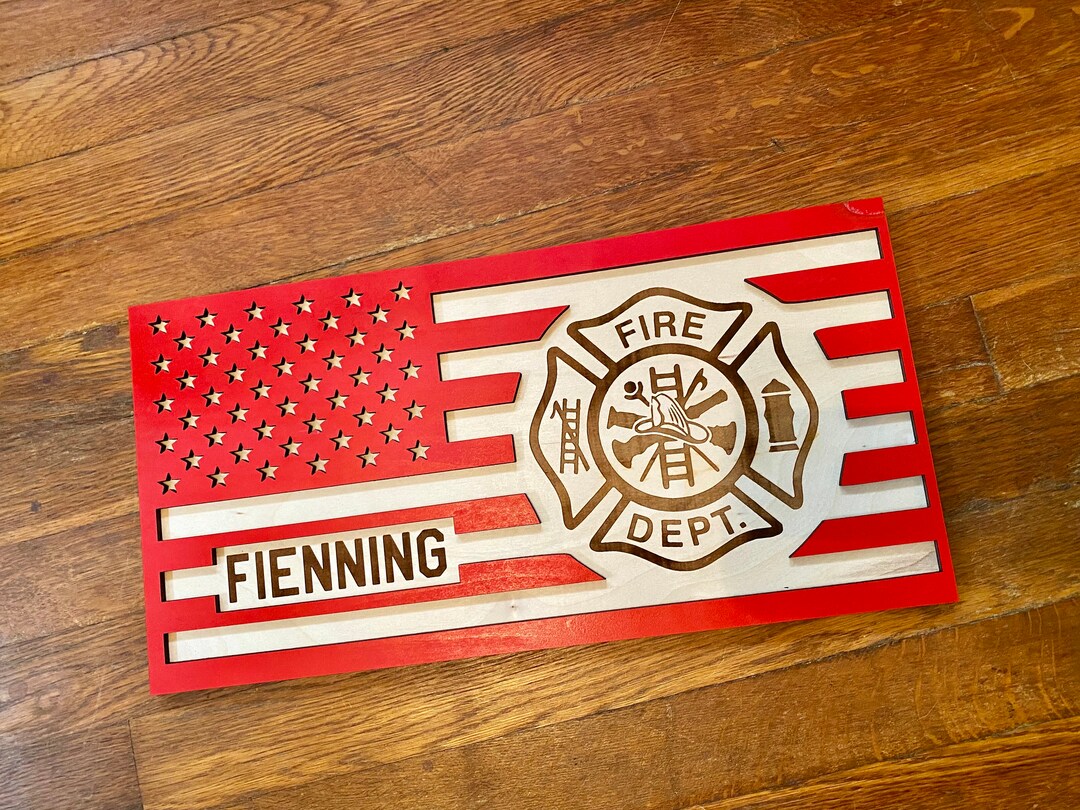 Custom Firefighter Maltese Cross Flag - Engraved Firefighter Flag ...