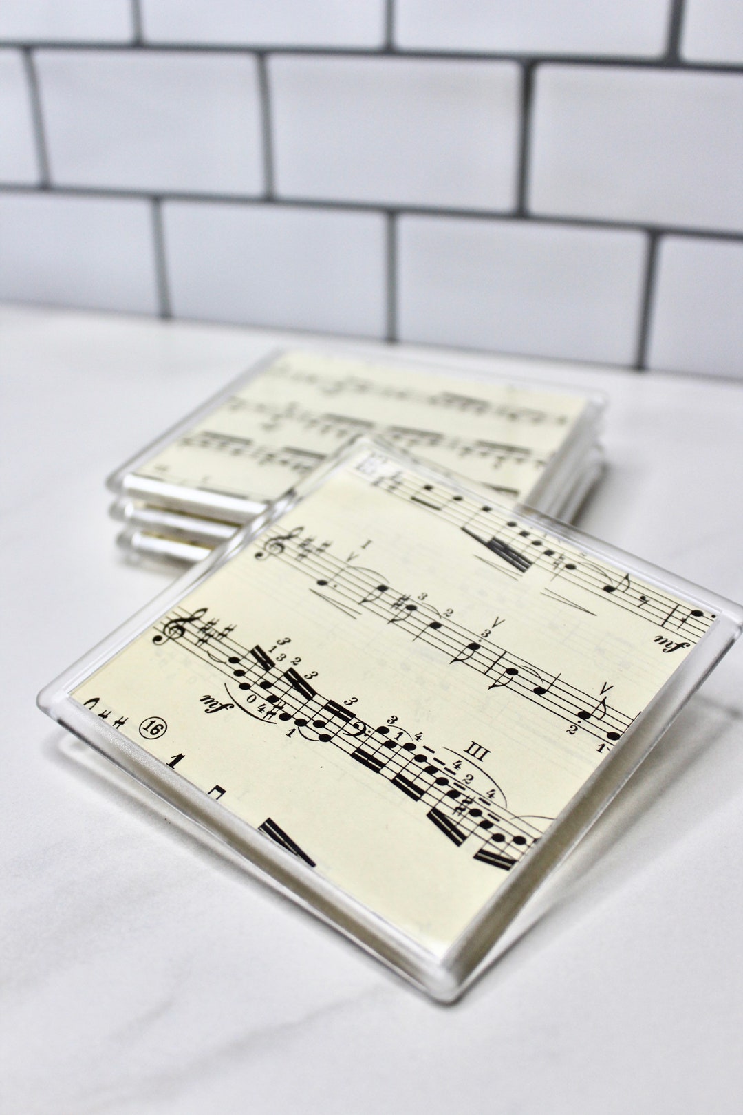 Vintage Sheet Music Coaster Set - Made From Authentic Sheet Music ...