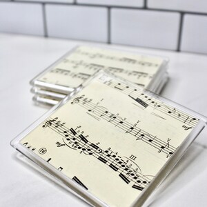 Vintage Sheet Music Coaster Set - Made From Authentic Sheet Music ...