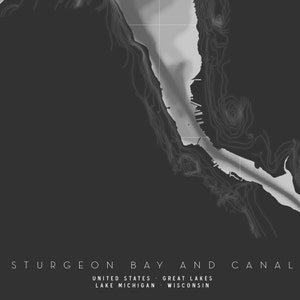 Sturgeon Bay Nautical Map - Etsy