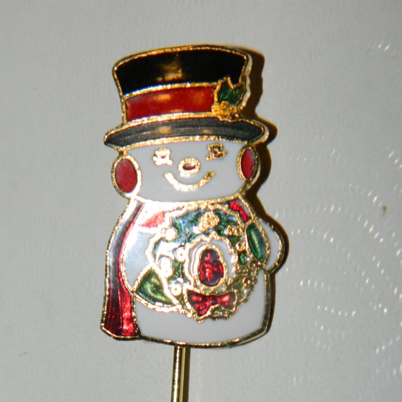 Snowman Pin - Etsy