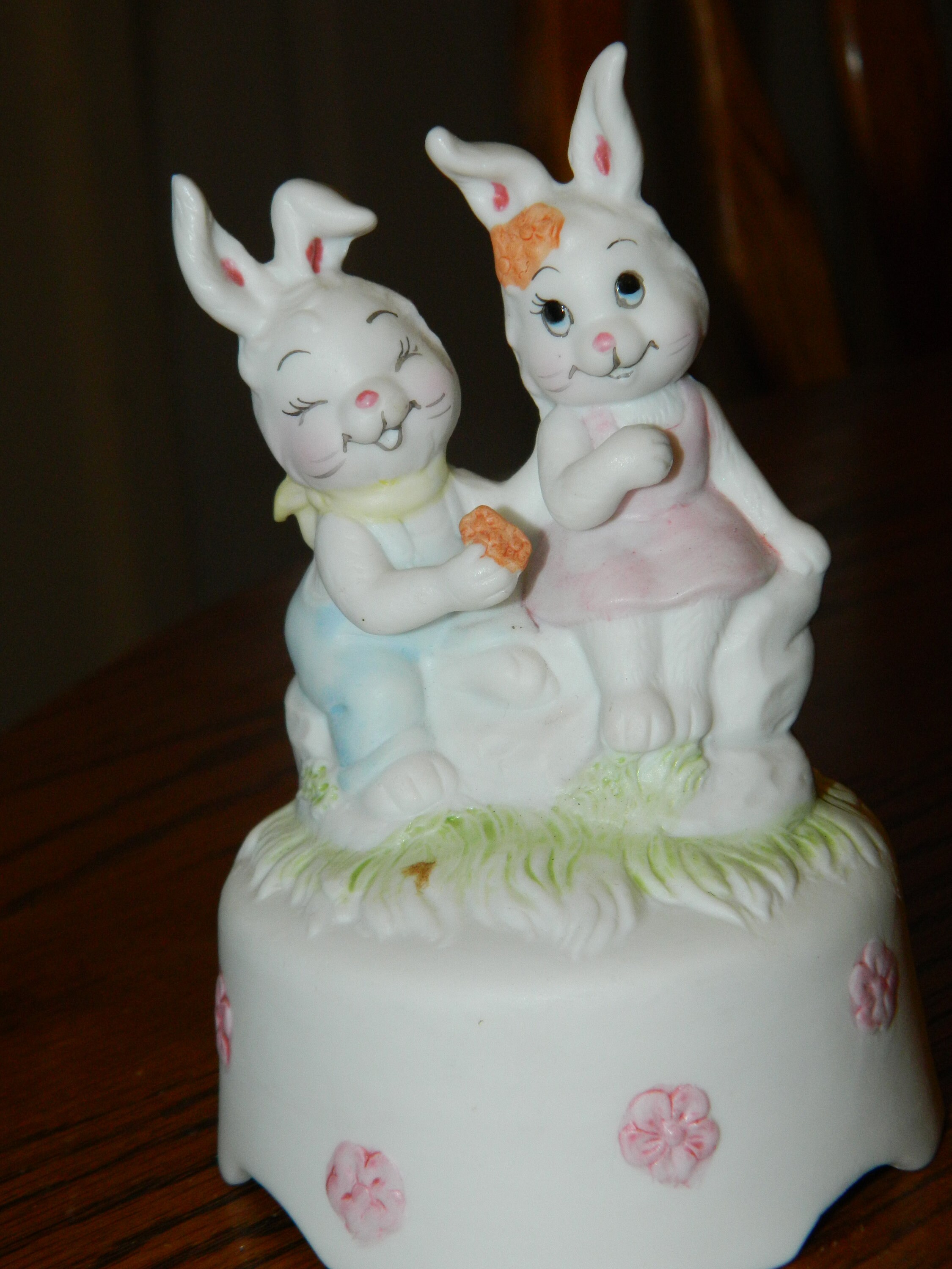 A Vintage Easter Rabbit Music Box. Wind it Up and Listen to | Etsy