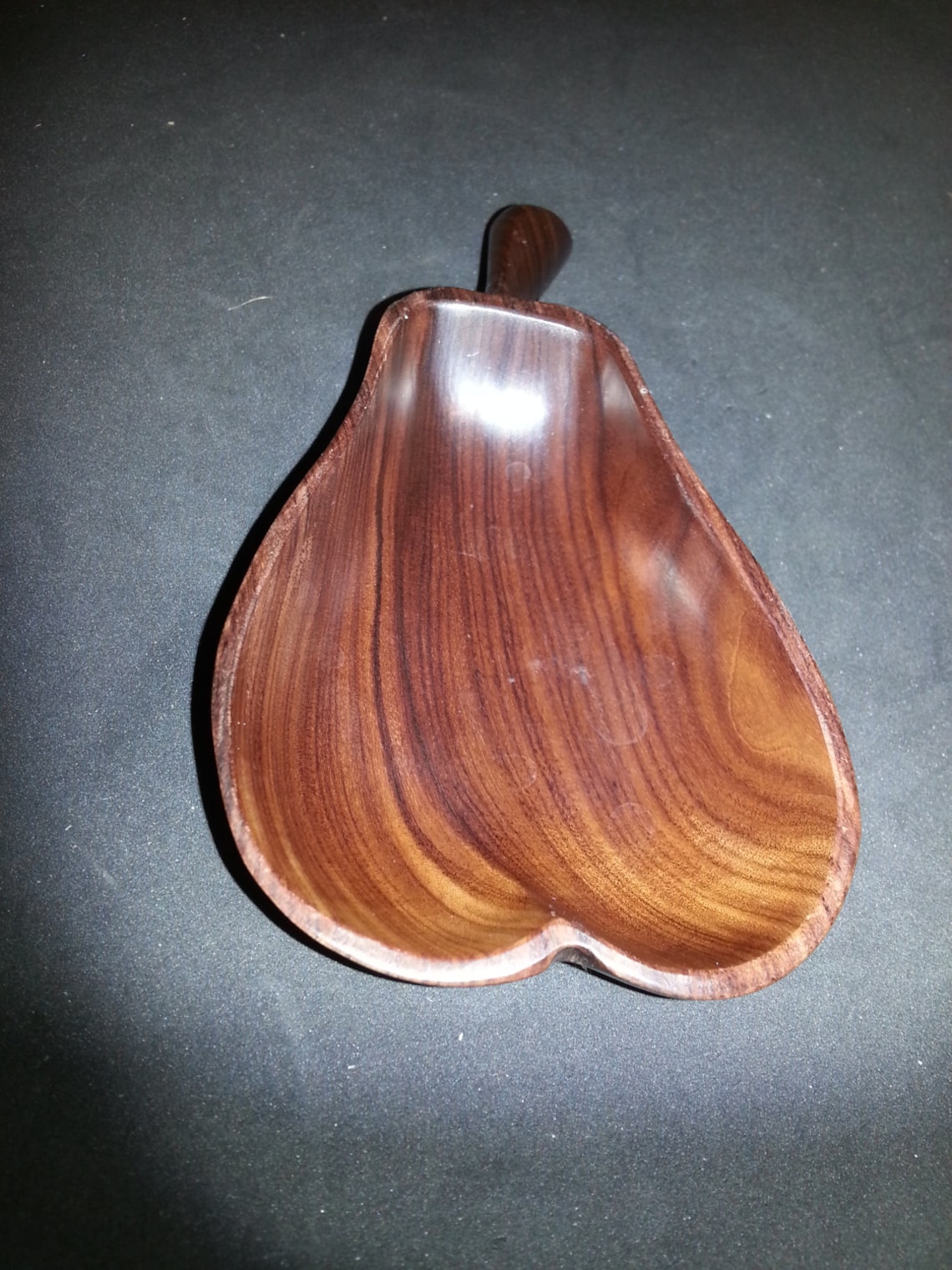 A Vintage Teakwood Hand Carved Pear Dish Pear Shaped Candy | Etsy