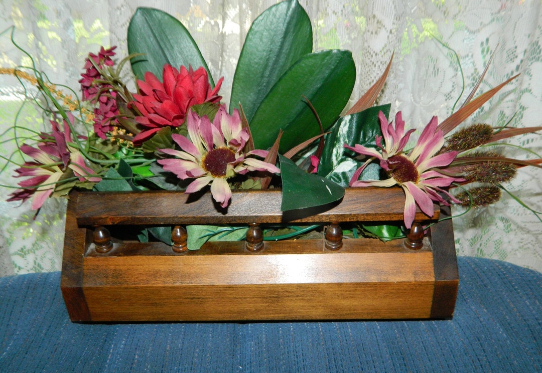 Vintage Long Wooden Planter That Can Be Use for Artificial Plants or ...