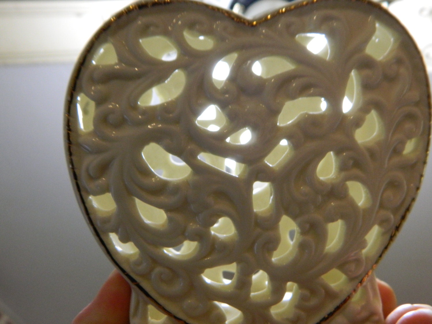 Heart Shaped Porcelain Vase Ceramic Vasecreamy Beigh | Etsy