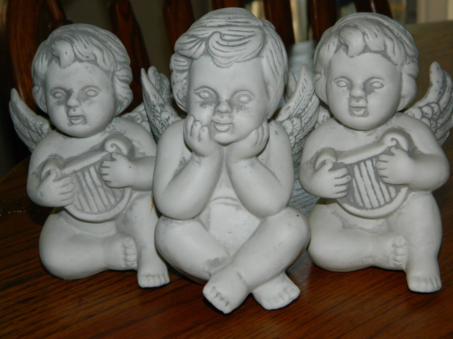 3 Cherubs Statues3 Angel Figurines3 Sitting Angelsuniquely | Etsy