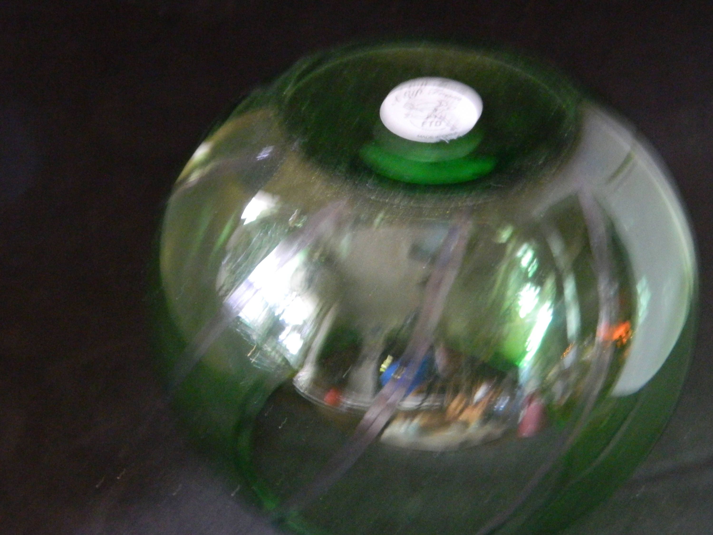 Vintage Round Shaped Green & Clear Colored Bowlnice Glass - Etsy