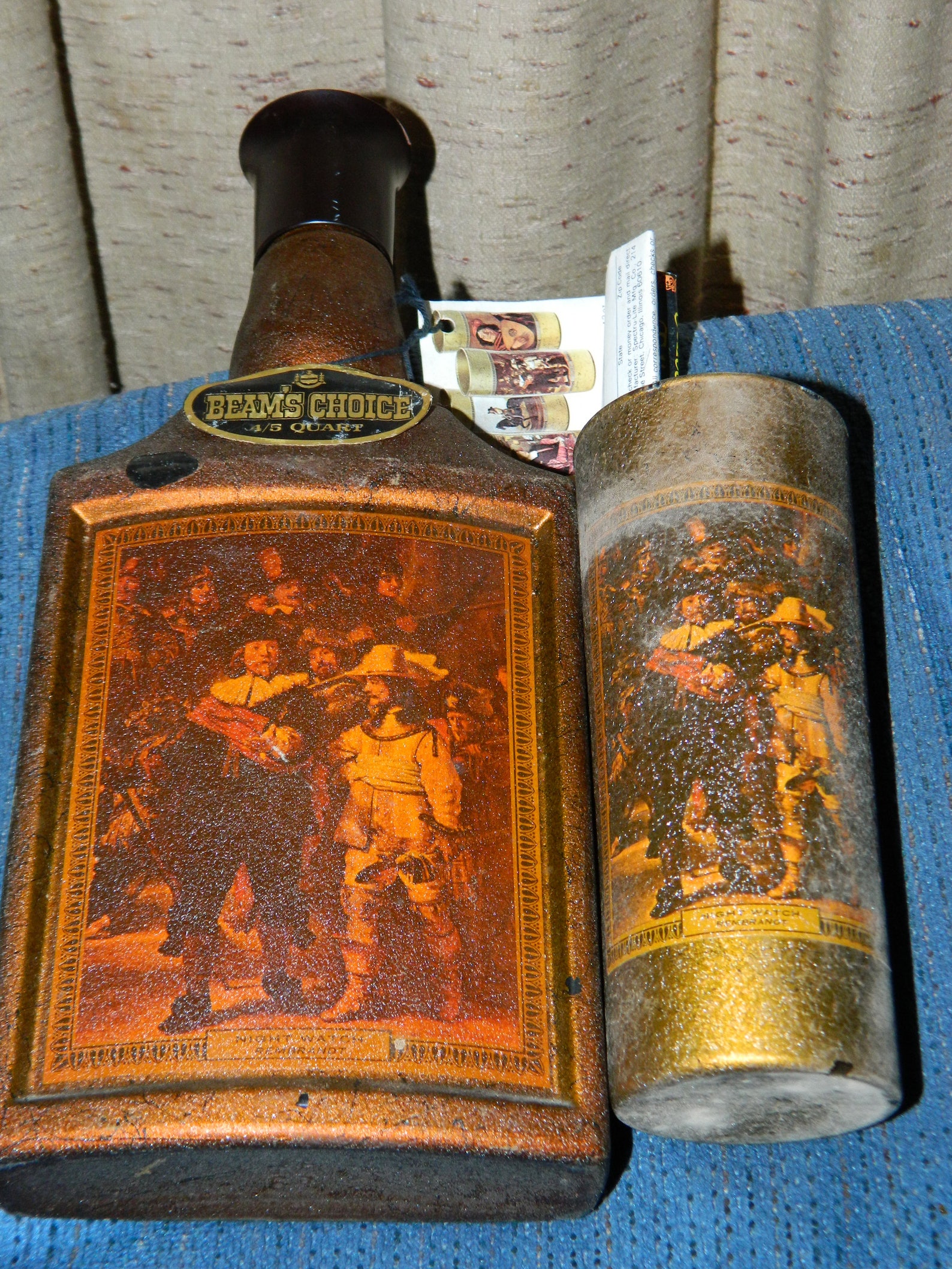 Vintage Jim Beam's Choice "night Watch" Collectors Edition-man Cave~bar ...