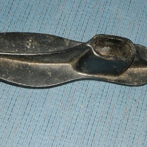 Antique Black Metal Shoe Form. Cast Iron Cobbler Shoe Mold. A Heavy ...