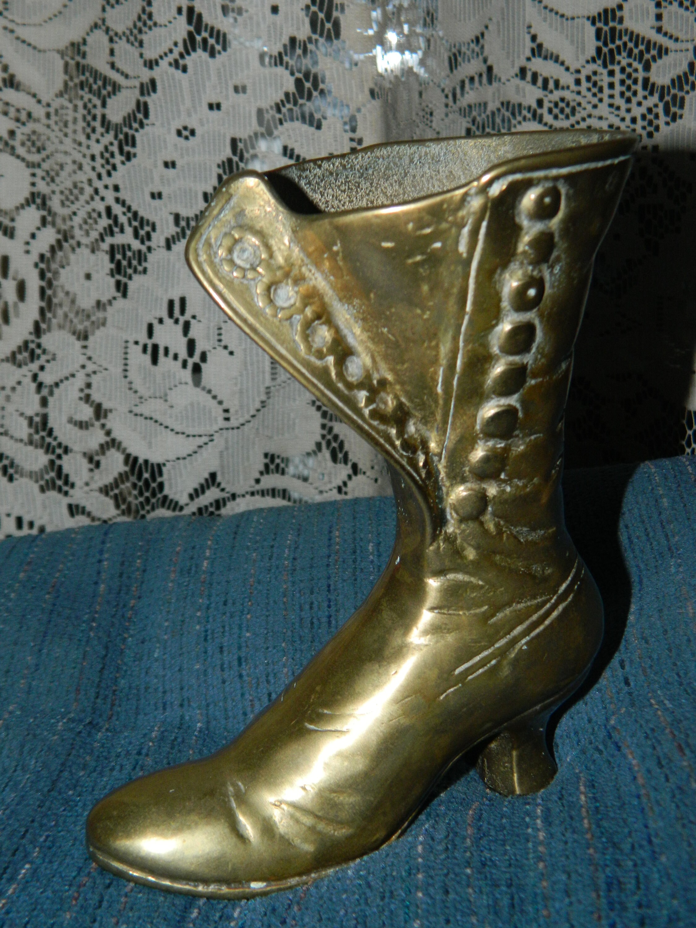 Victorian Brass Boot. A Novelty Brass Women's Shoe to | Etsy