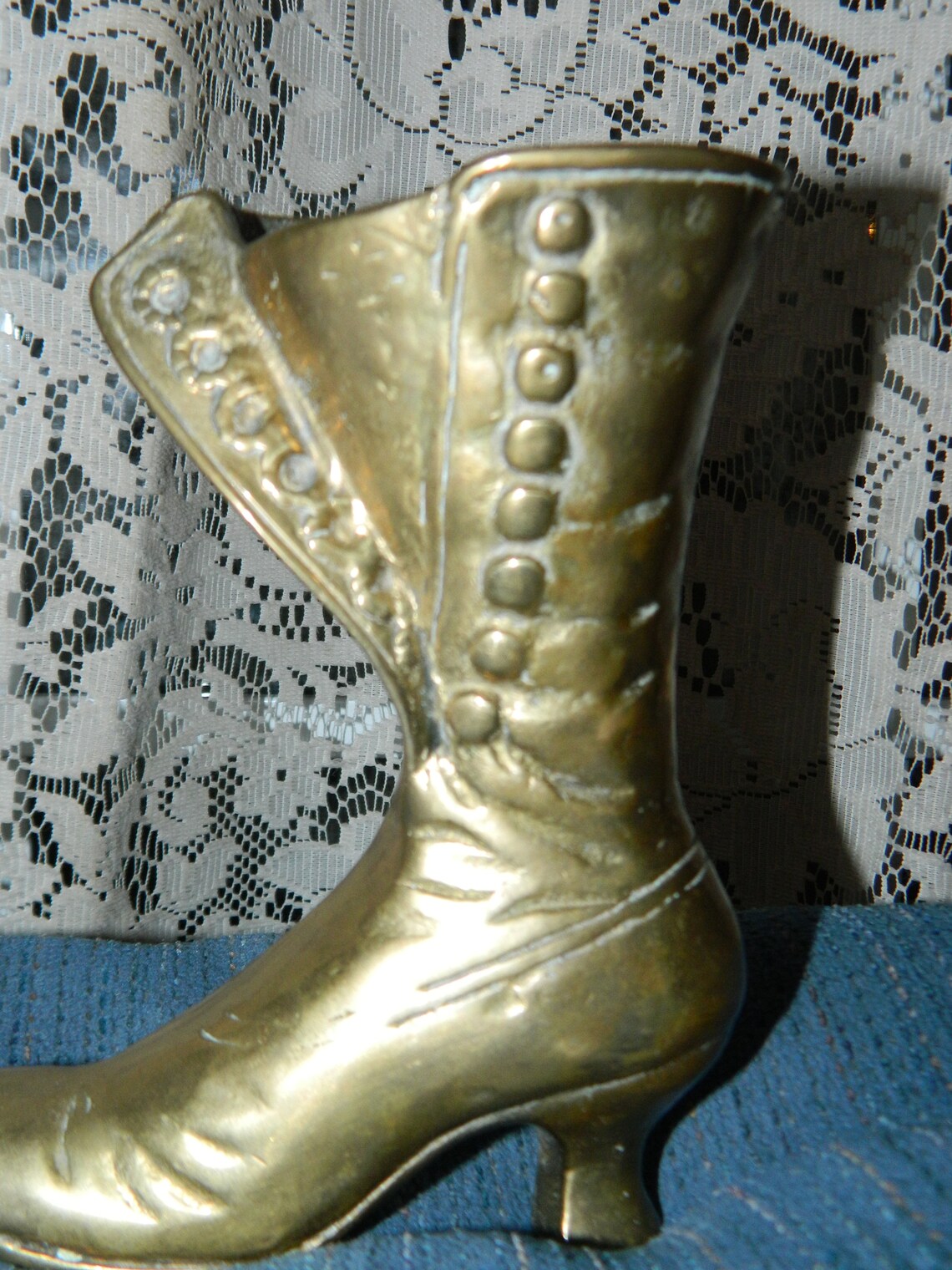 Victorian Brass Boot. A Novelty Brass Women's Shoe to | Etsy