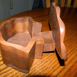 A Vintage Native Walnut Box, A Hand Crafted Small Box by Crockett Bean ...