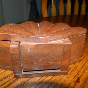 A Vintage Native Walnut Box, A Hand Crafted Small Box by Crockett Bean ...