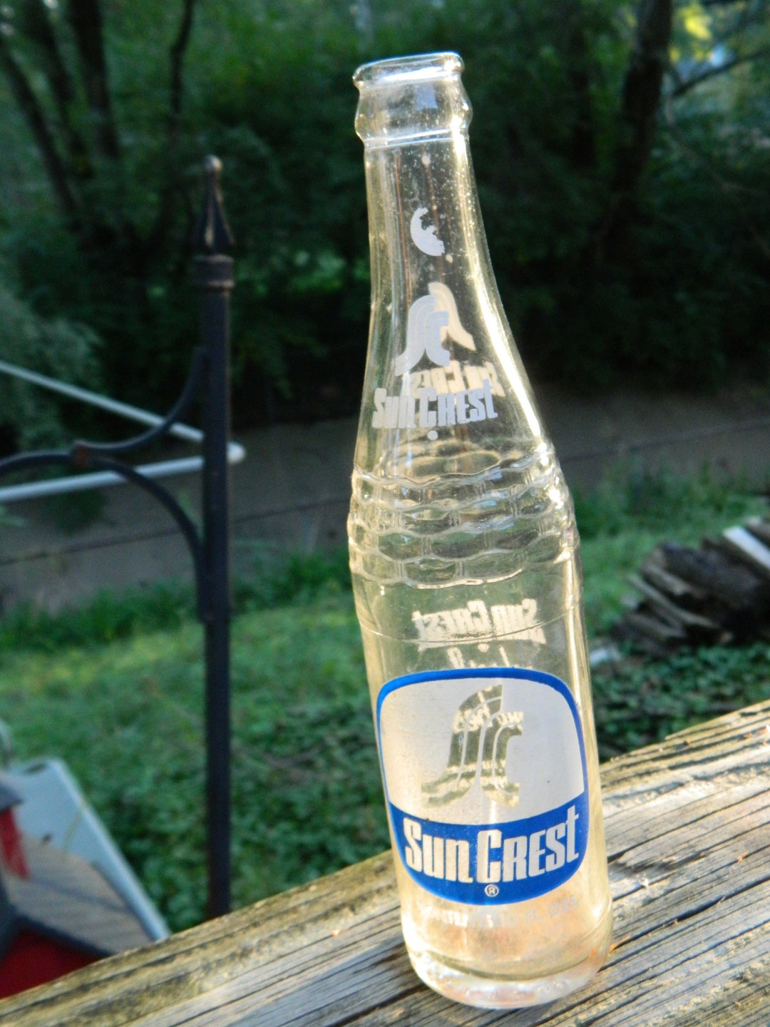 Vintage Sun Crest Collectible Soda Bottle, Refreshes You Best, an Empty ...