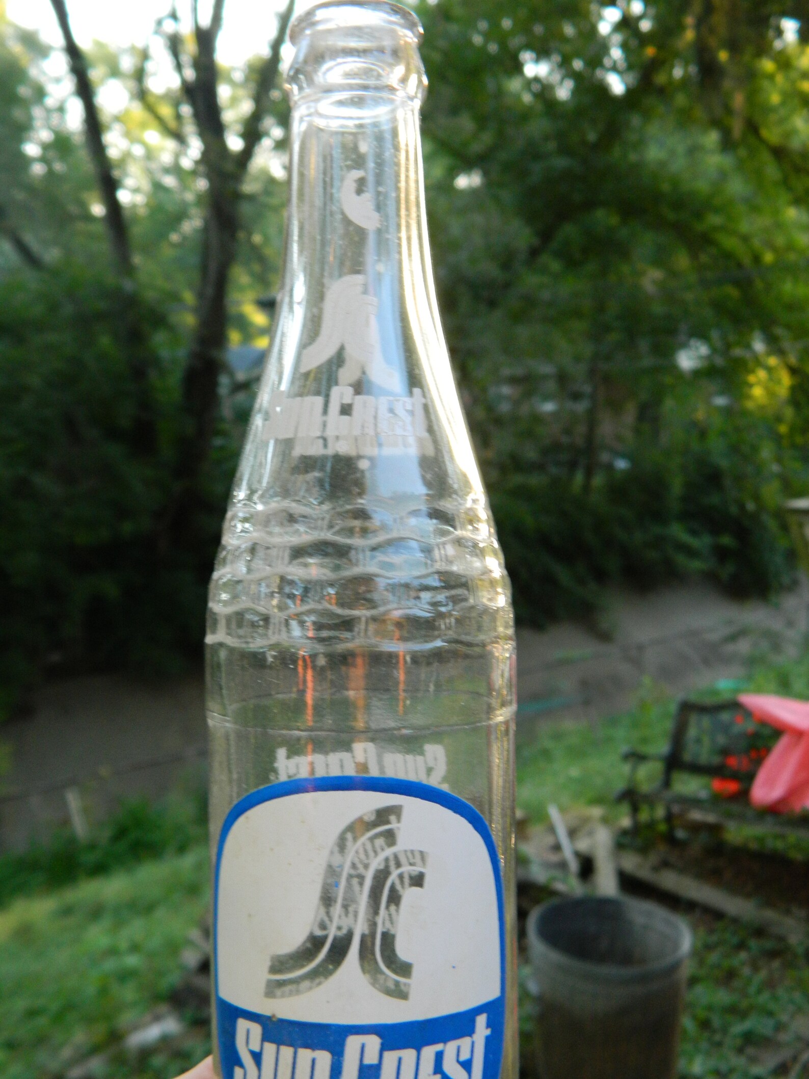 Vintage Sun Crest Collectible Soda Bottle, Refreshes You Best, an Empty ...