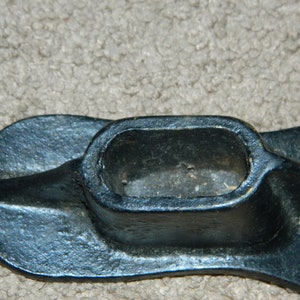 Antique Black Metal Shoe Form. Cast Iron Cobbler Shoe Mold. A Heavy ...