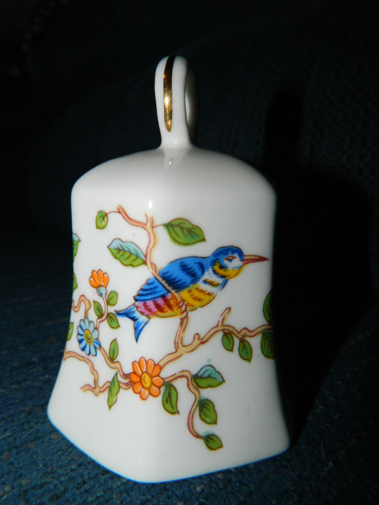 A Floral Decorative Porcelain Bellcollectible Bella Blue - Etsy