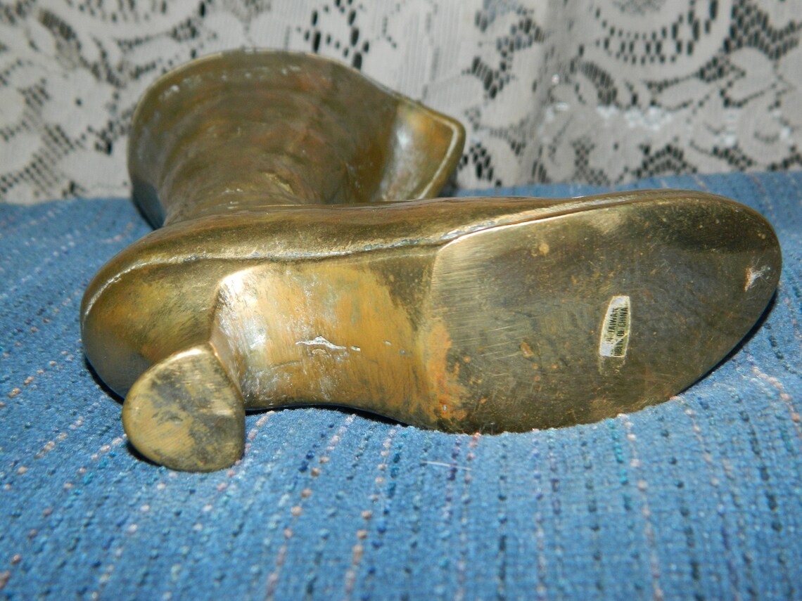 Victorian Brass Boot. A Novelty Brass Women's Shoe To | Etsy