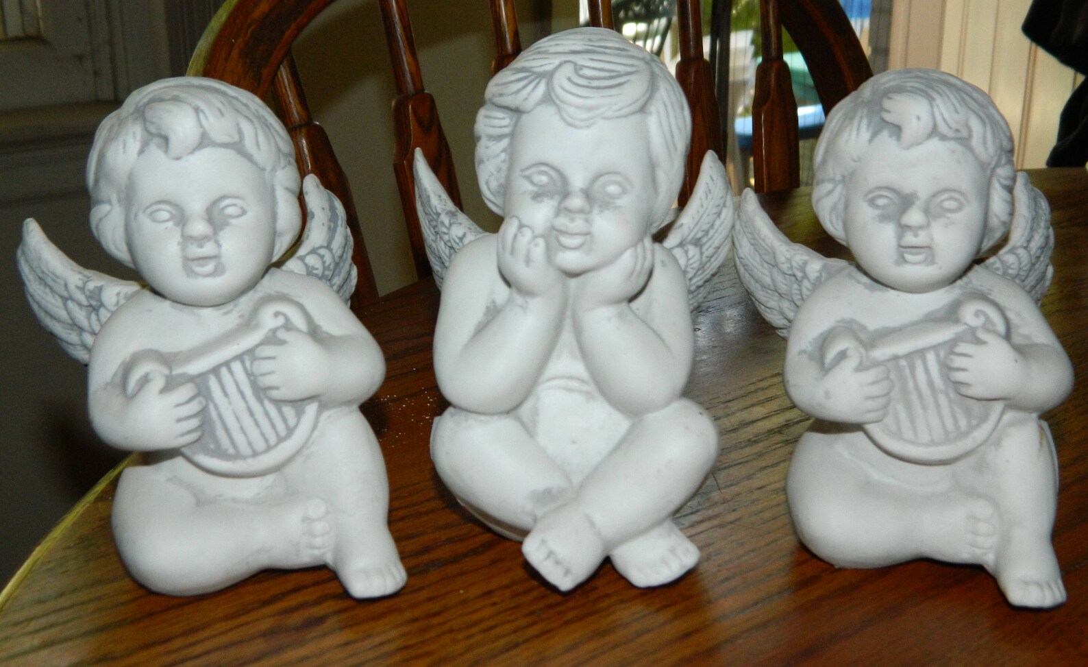 3 Cherubs Statues3 Angel Figurines3 Sitting Angelsuniquely | Etsy