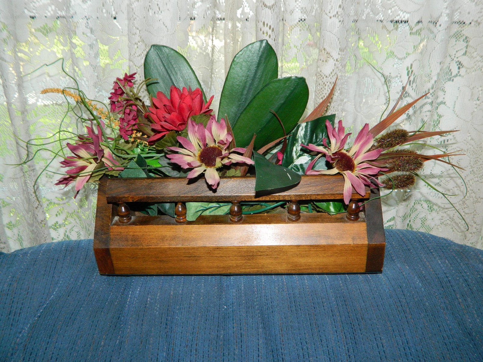 Vintage Long Wooden Planter That Can Be Use for Artificial Plants or ...