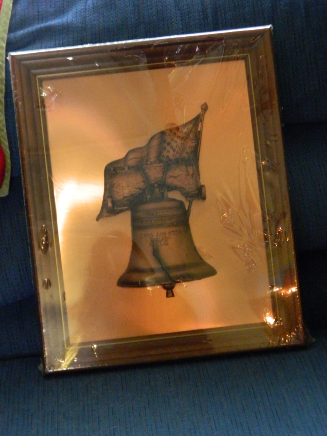 A 3D Liberty Bell Picture, Brushed Copper Back Ground, Liberty Bell ...