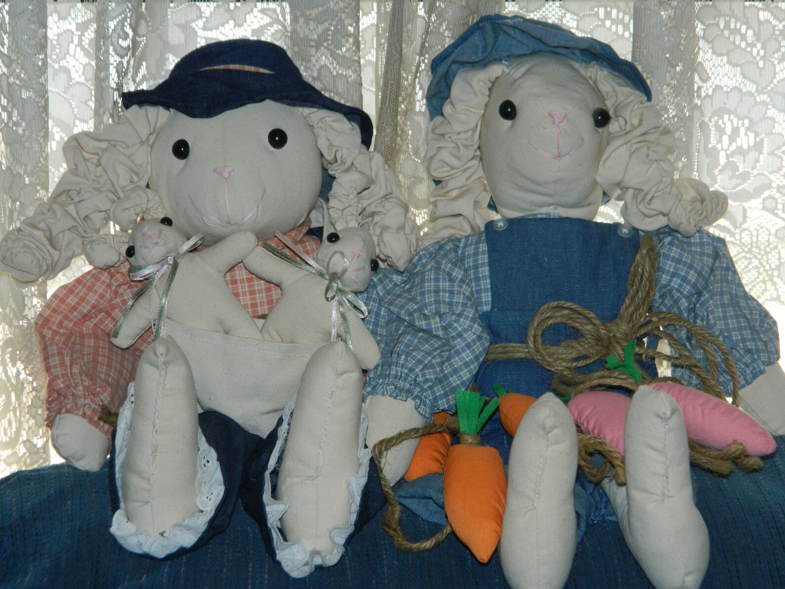 Vintage Pair of Easter Handcrafted Bunny Rabbit Dolls. A - Etsy