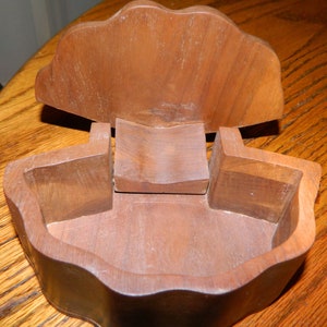 A Vintage Native Walnut Box, A Hand Crafted Small Box by Crockett Bean ...