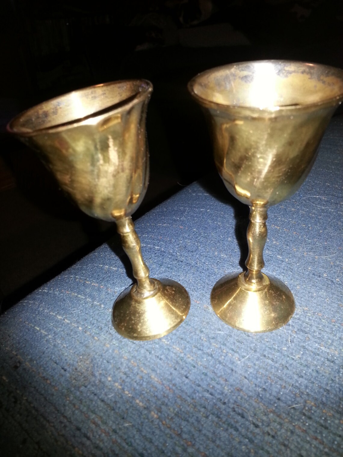 A Vintage Pair of Miniature Brass Goblets-a Set of Small - Etsy