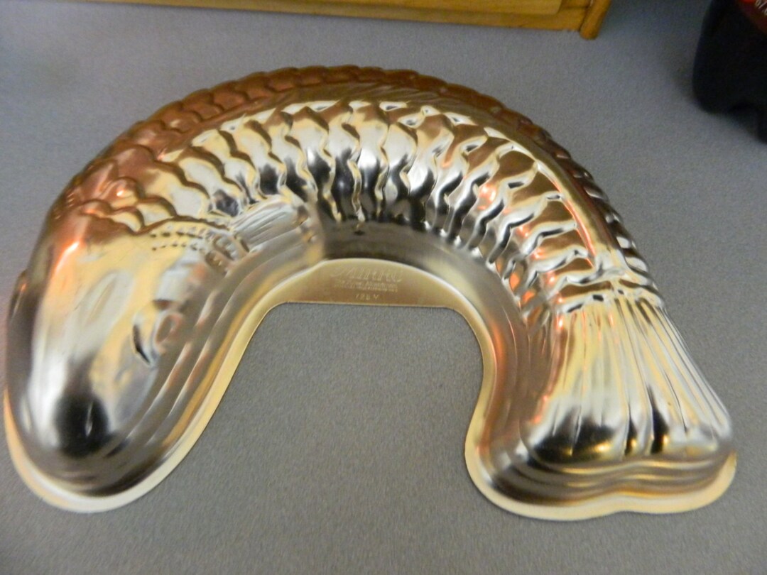 Vintage Jello Fish Mold~anodized~aluminum~(rose Tinted)~kitchen Decor ...