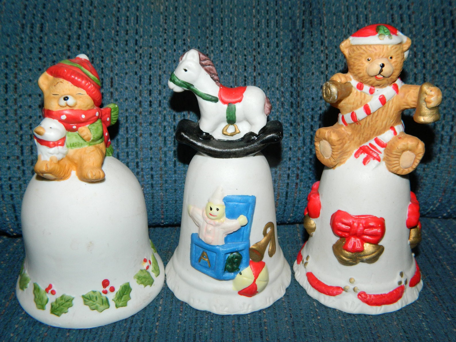 3 Christmas Bells3 Collectible Holiday Bellsvintage Ceramic | Etsy