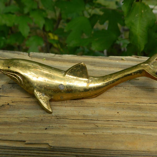 Brass Dolphin Statue - Etsy