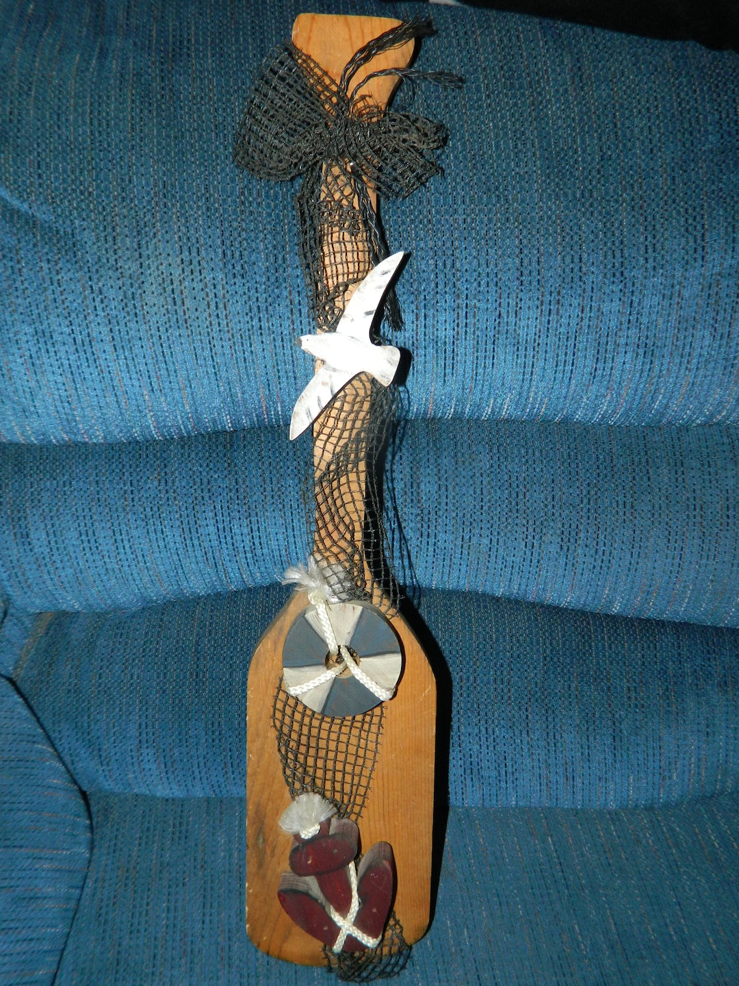 Vintage Wooden Boat Paddle, A Nautical Handmade Decorated Paddle to ...