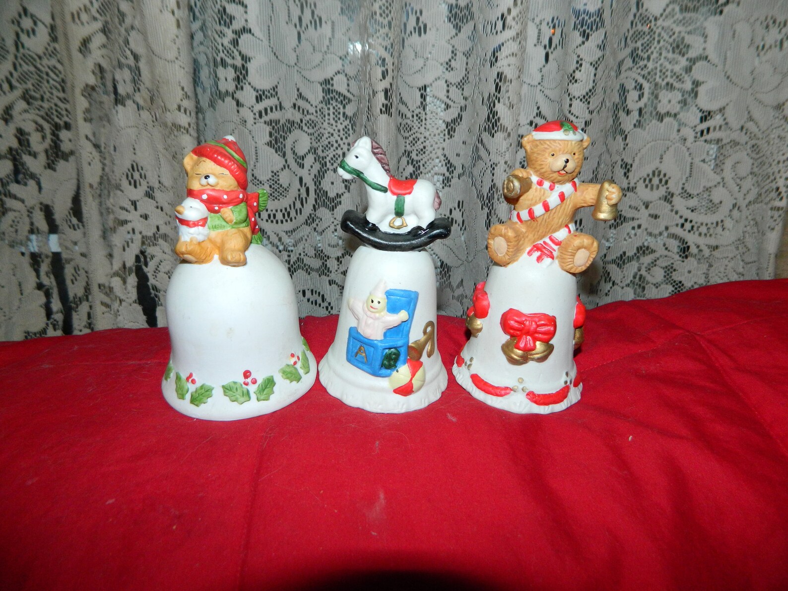 3 Christmas Bells3 Collectible Holiday Bellsvintage Ceramic - Etsy