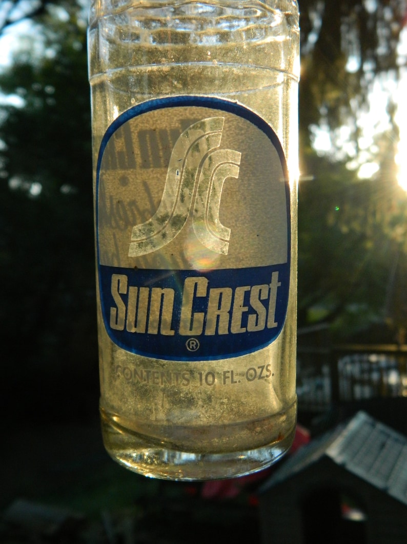 Vintage Sun Crest Collectible Soda Bottle, Refreshes You Best, an Empty ...