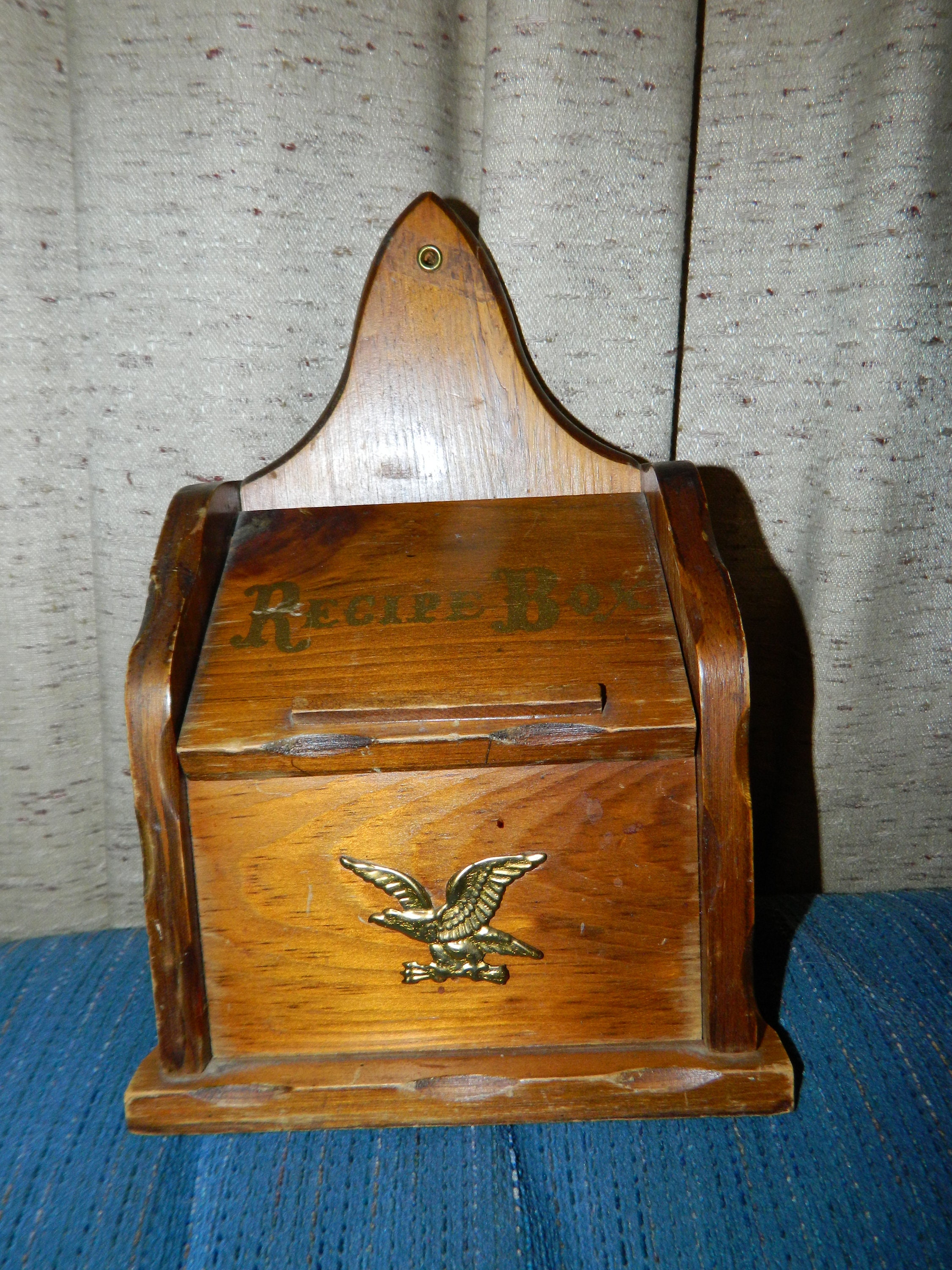 A Vintage Old Wooden Recipe Box. A Wall Box or Table Decor to - Etsy
