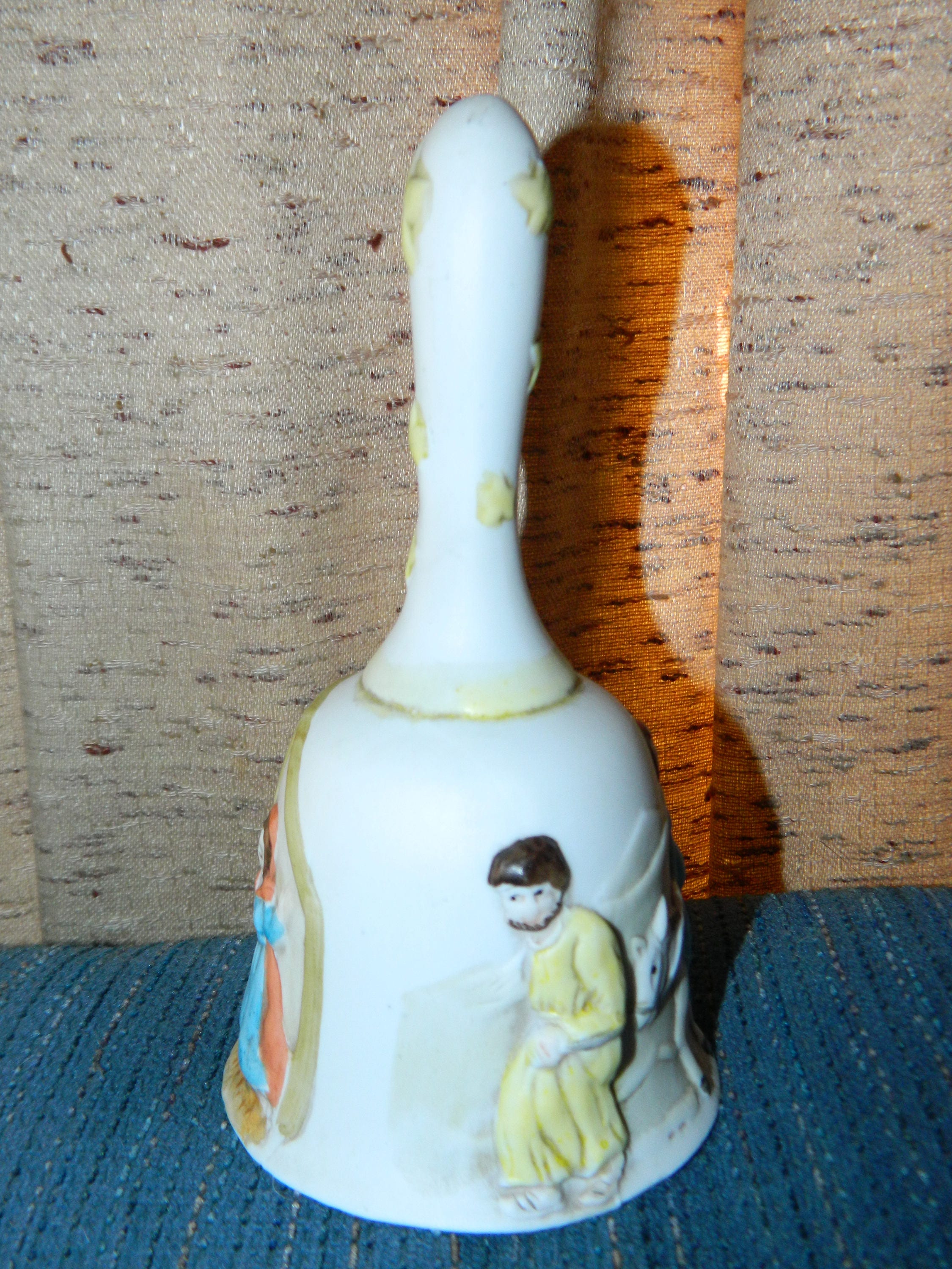 Vintage Nativity Bell~christmas Bell~holiday Bell~a Ceramic Religious ...
