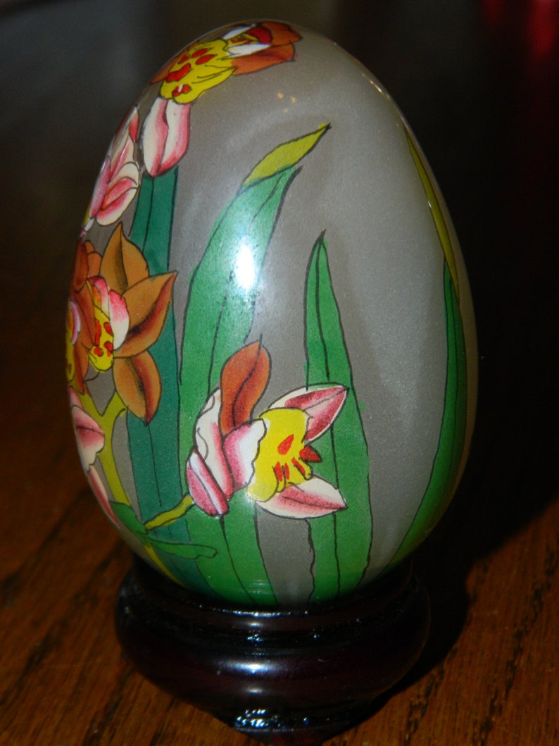 Nature's Garden~crafted Egg~ Made of Mouth Blown Glass~one of a Kind ...