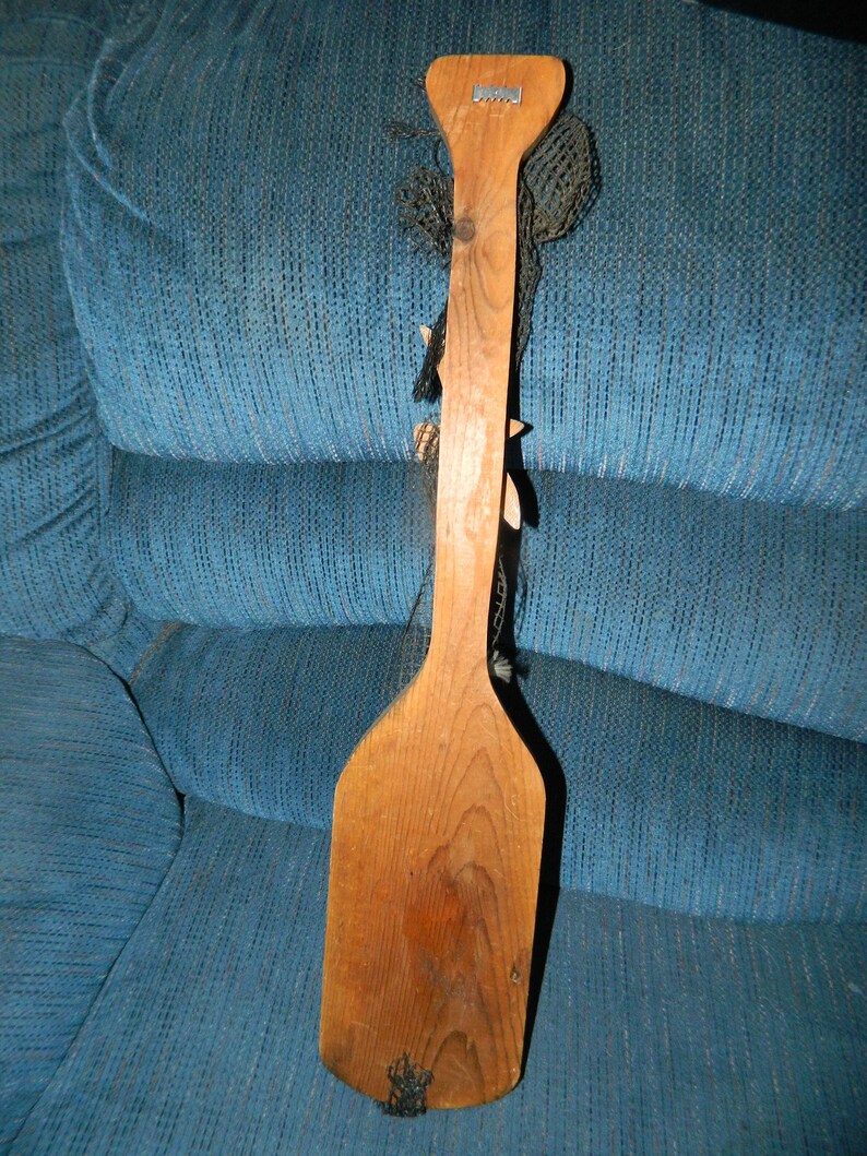 Vintage Wooden Boat Paddle A Nautical Handmade Decorated | Etsy