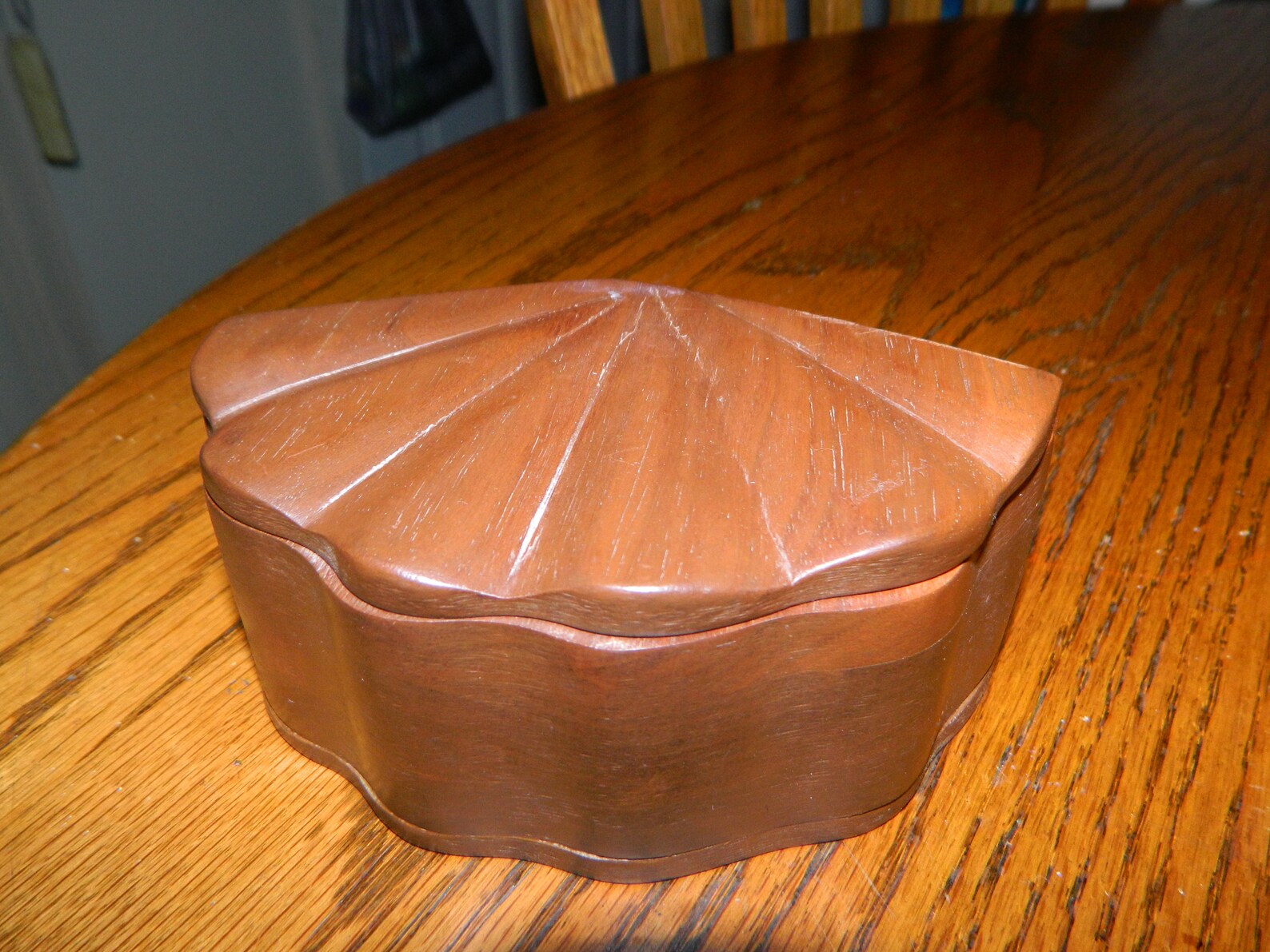 A Vintage Native Walnut Box, A Hand Crafted Small Box by Crockett Bean ...