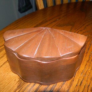 A Vintage Native Walnut Box, A Hand Crafted Small Box by Crockett Bean ...